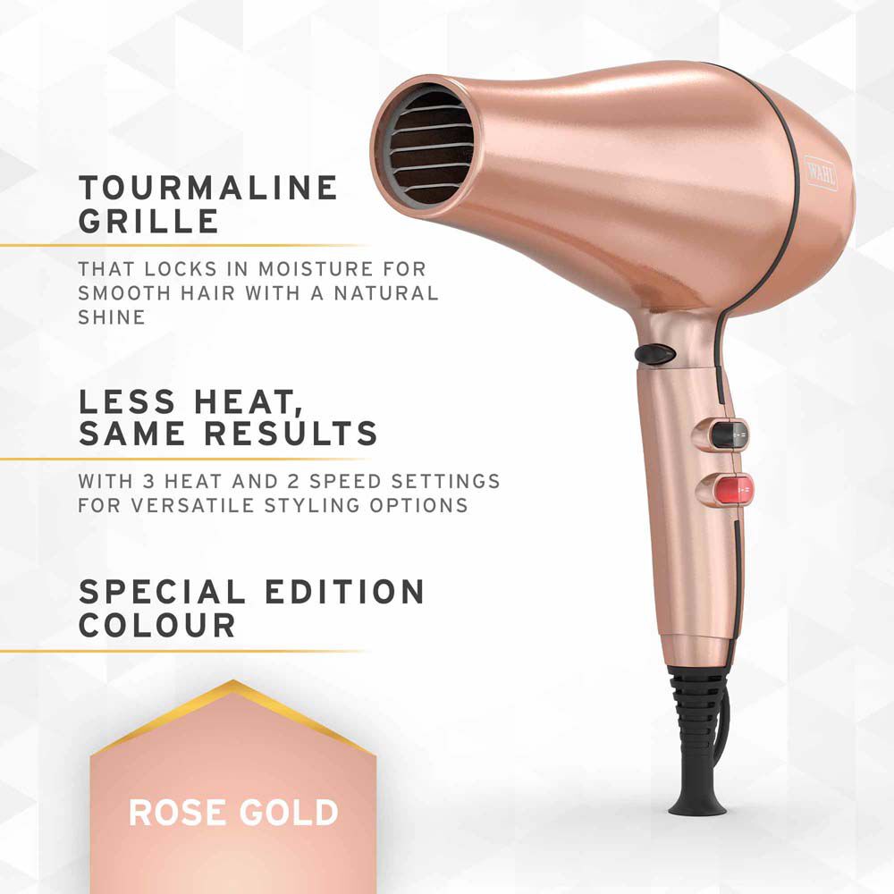 WAHL Pro Keratin Hair Dryer in Rose Gold (2200W) | Hair Dryers | Salon ...