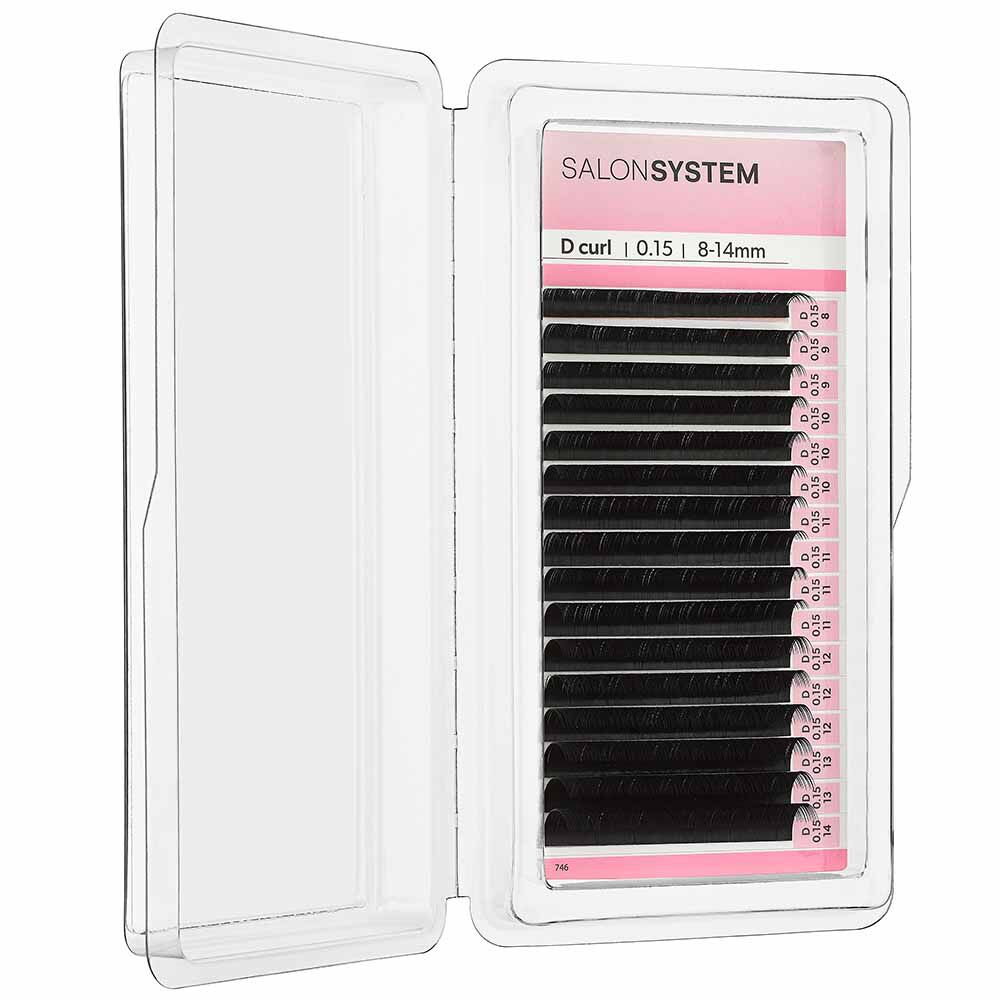 Salon System Lash Extensions Classic D-Curl 0.15 8-14mm | Individual ...