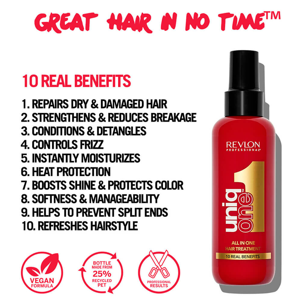 Revlon UniqOne™ Original Hair Treatment 150ml | Blow Dry & Heat ...