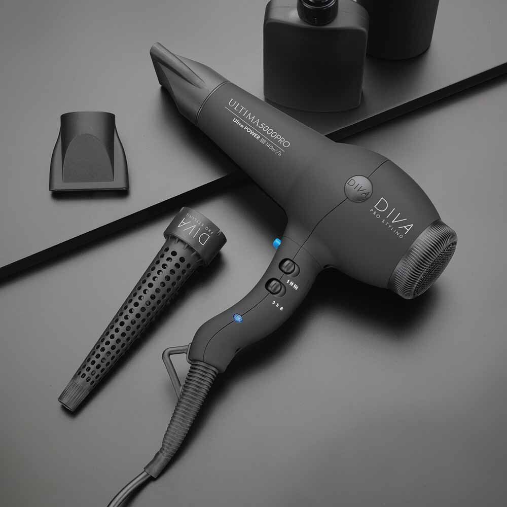 Diva Pro Styling Ultima 5000 Pro Hair Dryer Black | Hair Dryers | Salon ...