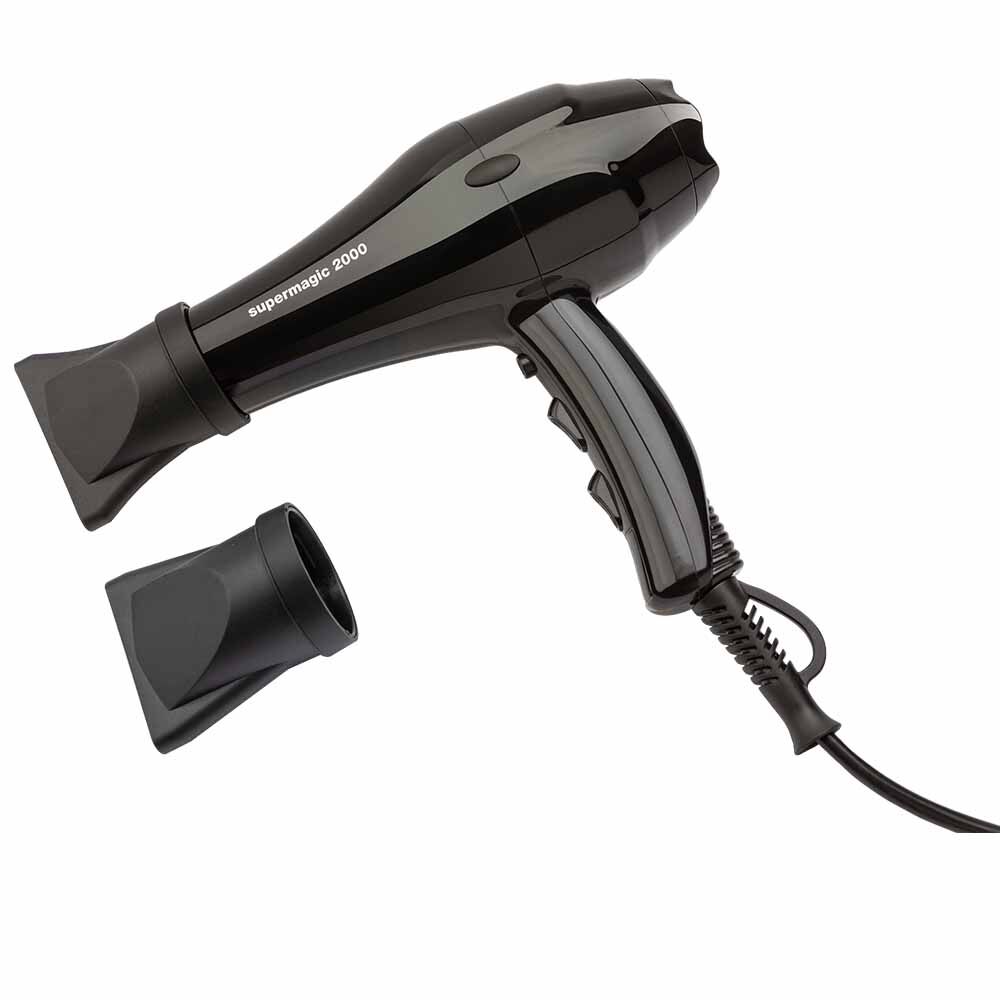 S-PRO Hairdryer Supermagic 2000 Black | Hair Dryers | Salon Services