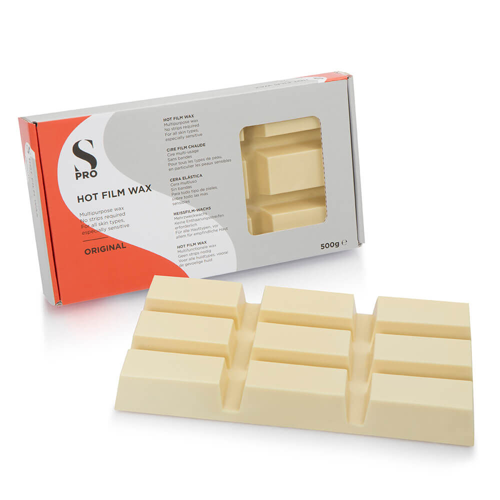 S-PRO Hot Film Wax Block, 500g | Hot/Stripless Wax & Sugaring | Salon Services