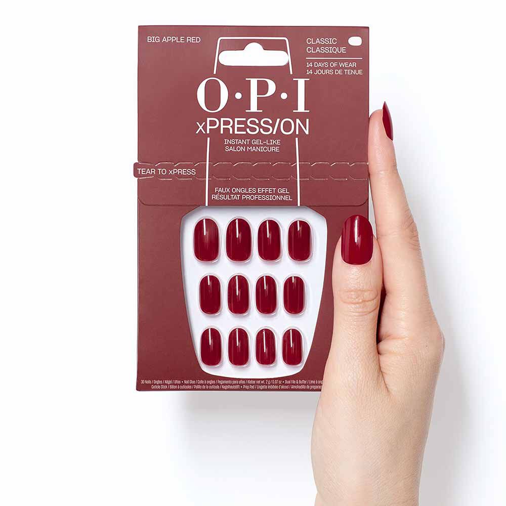 OPI xPRESS/ON Artificial Nails, Big Apple Red | Gel Polish Kits | Salon ...