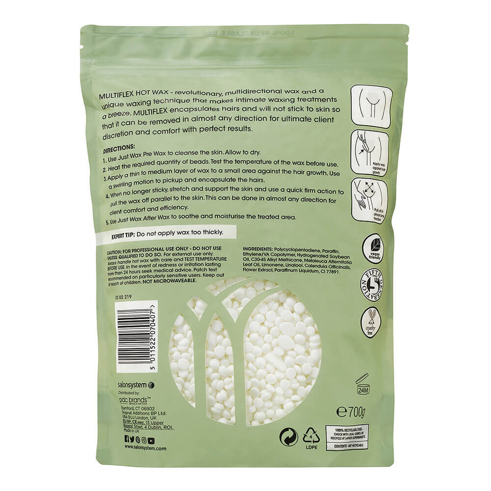 Just Wax Multiflex Tea Tree & Calendula Stripless Hot Wax Beads 700g ...