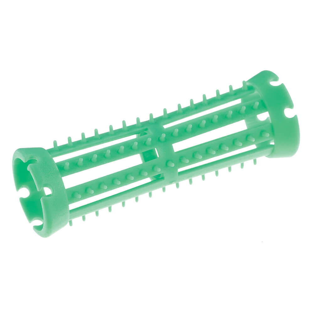 S-PRO Plastic Rollers Green 19mm, Pack of 6 | Hair Rollers | Salon Services