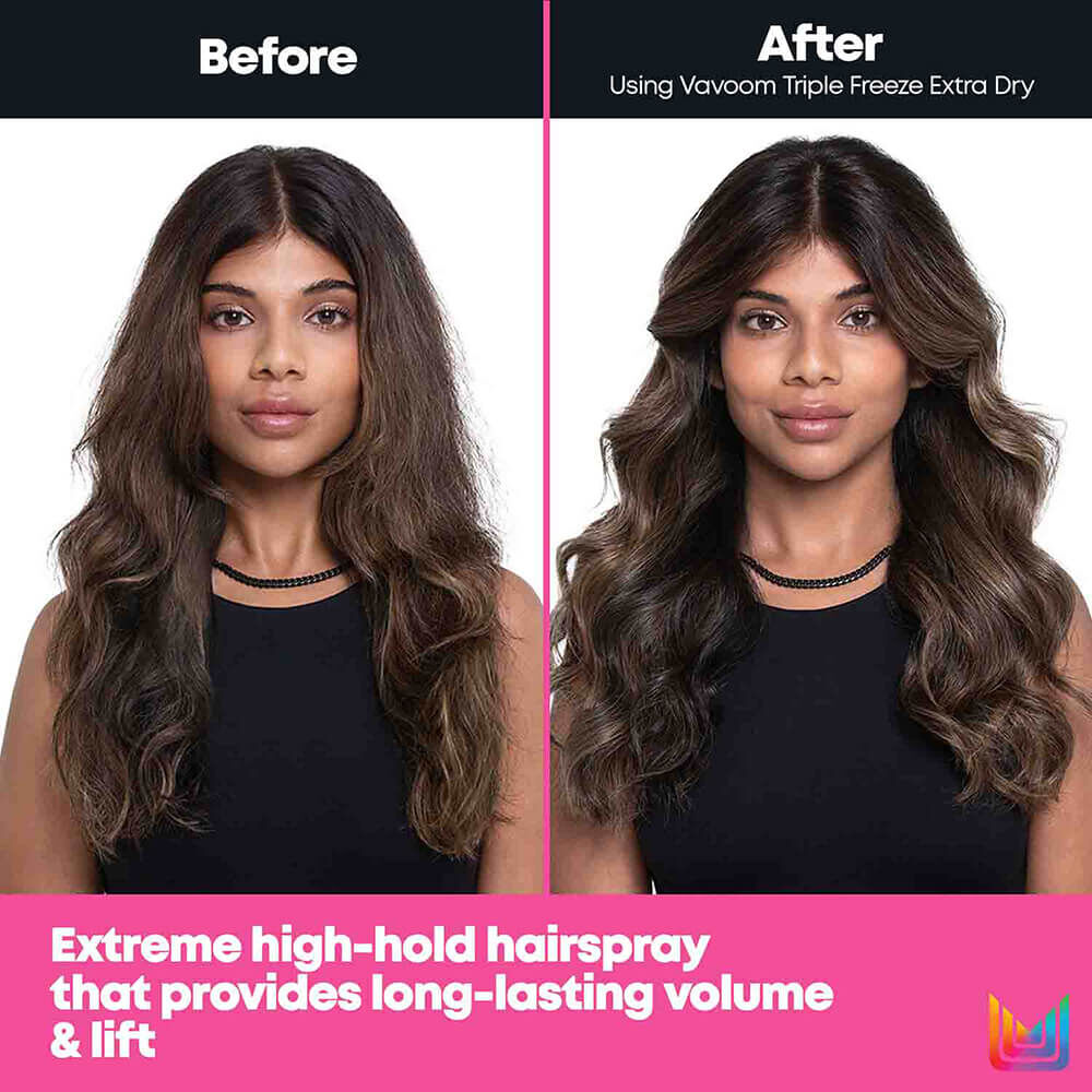 Matrix Vavoom Triple Freeze Extra Dry, High Hold Hairspray for Long ...