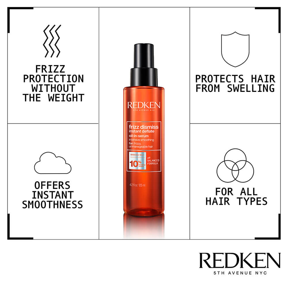 Redken Frizz Dismiss Instant Deflate Oil-In-Serum 125ml | Hair Serums ...