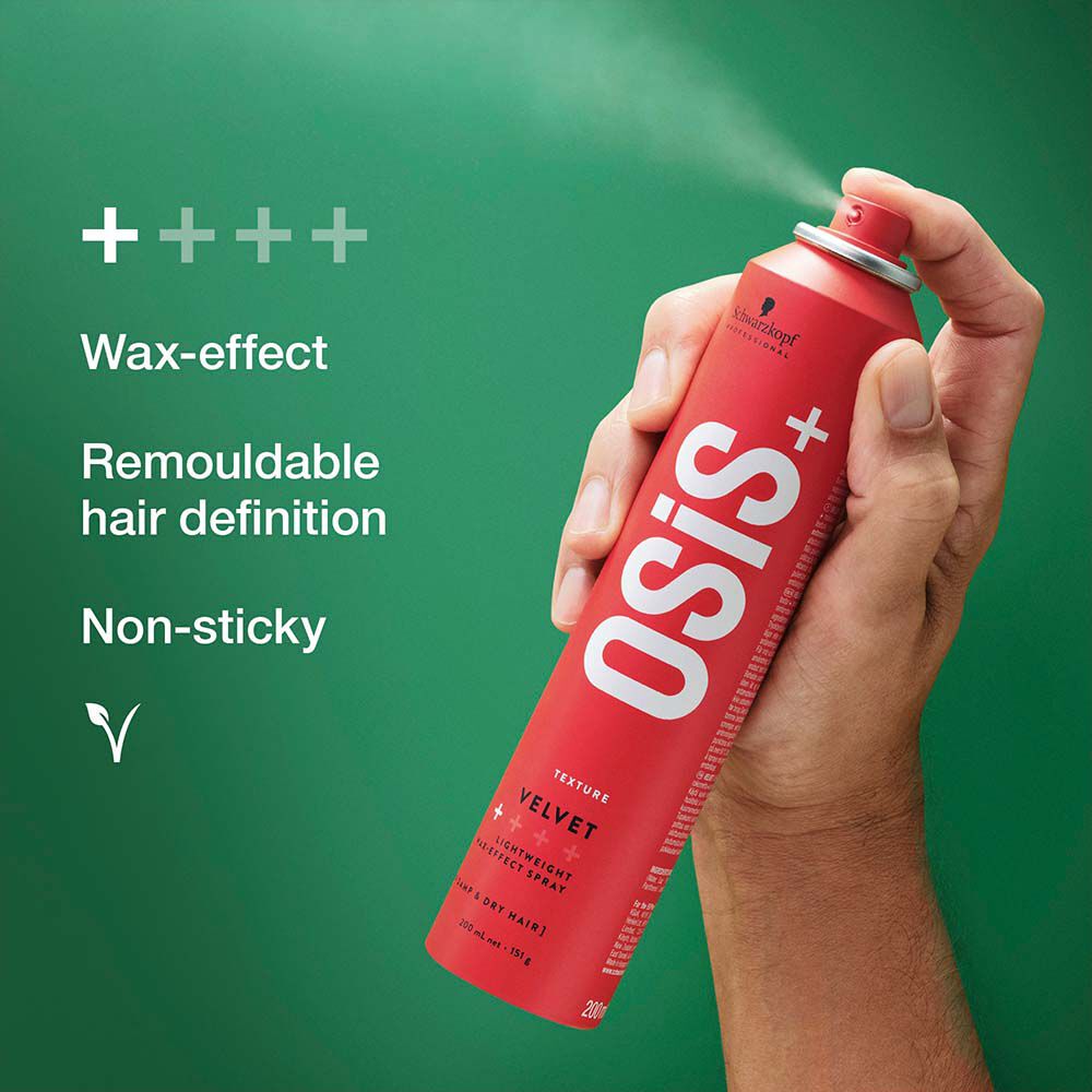 Schwarzkopf Professional OSiS Velvet Lightweight Wax-Effect Spray 200ml ...