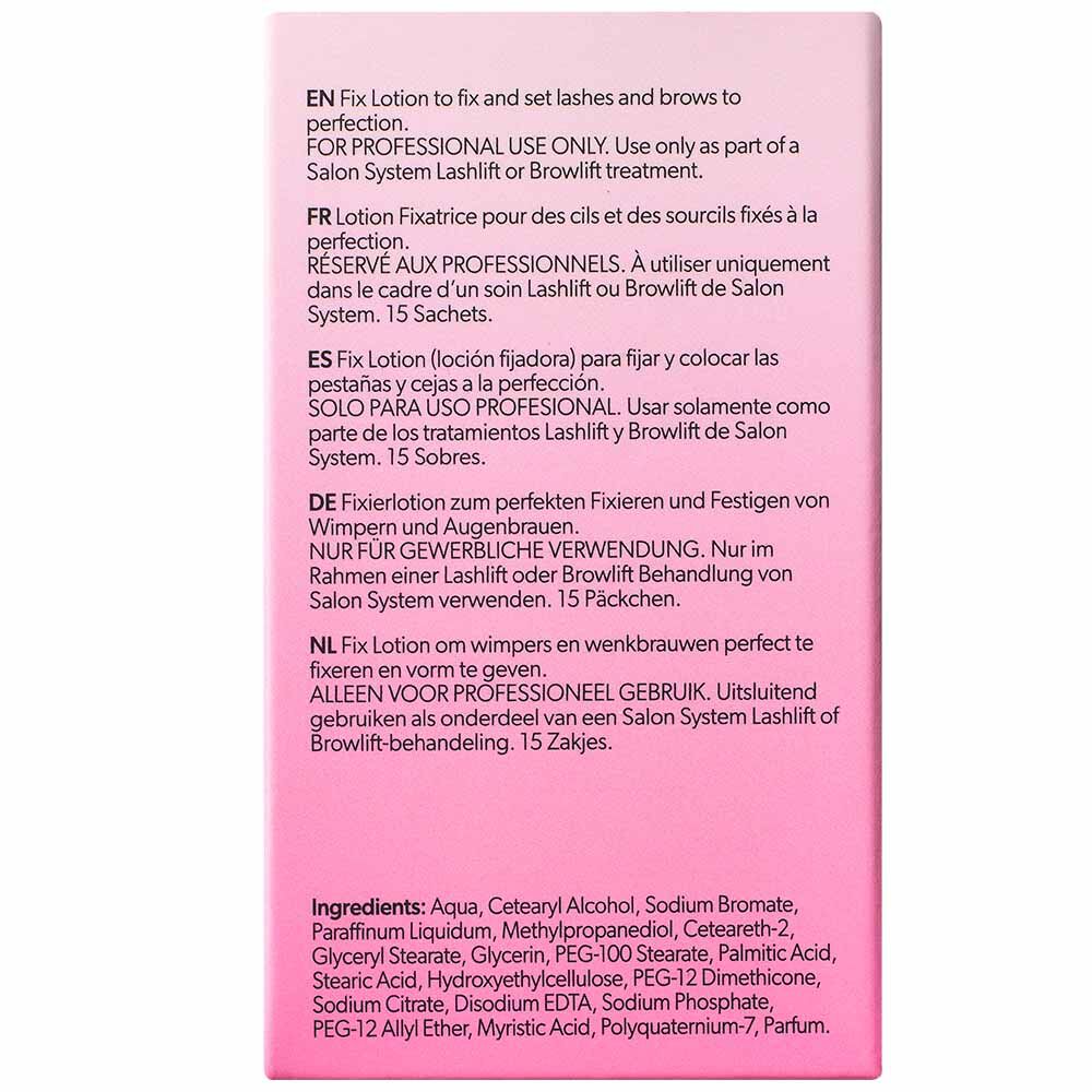Salon System Lash & Brow Lift Fix Lotion Step 2 Sachets, Pack of 15 ...
