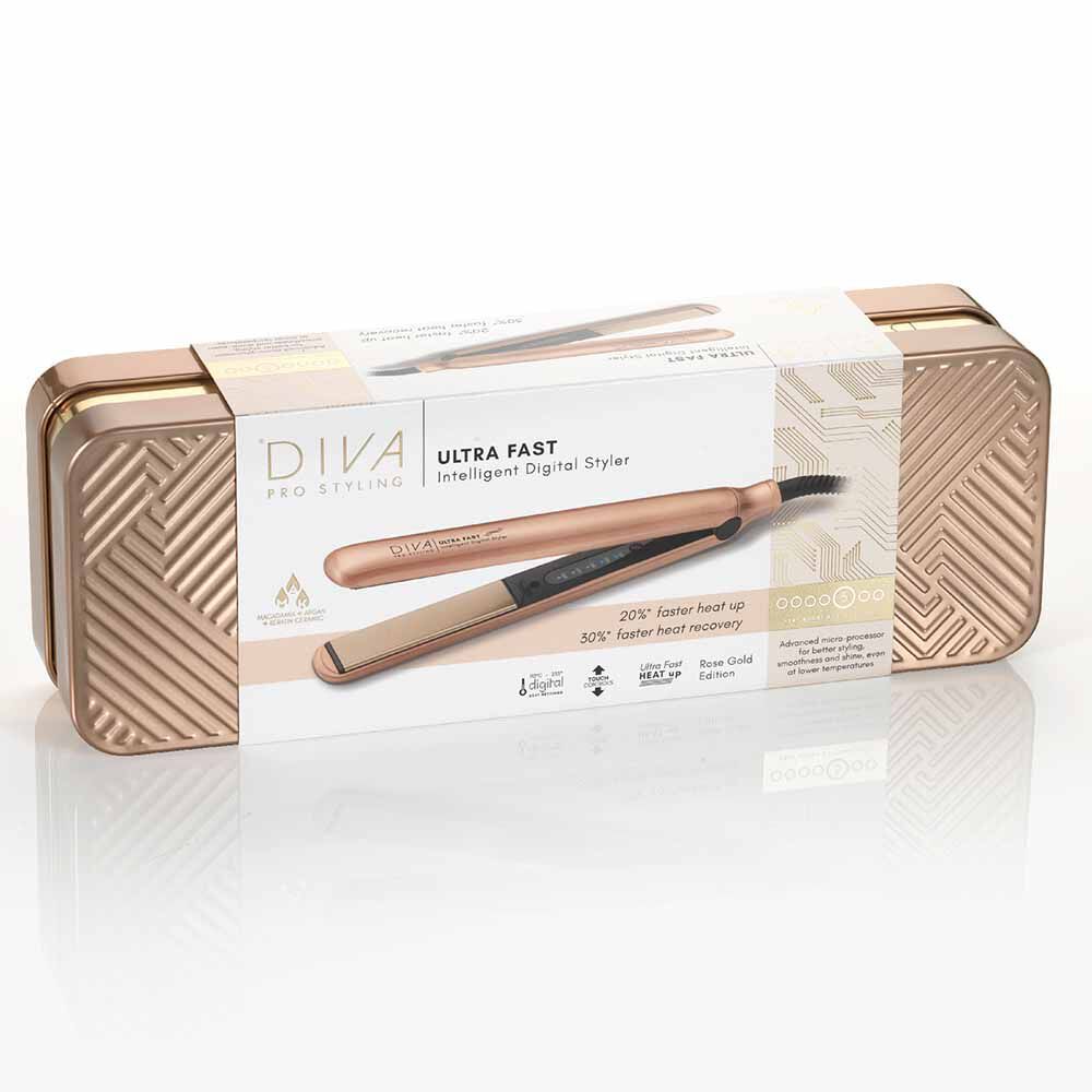 Diva Professional Styling Ultra Fast, Intelligent Digital Styler Rose ...