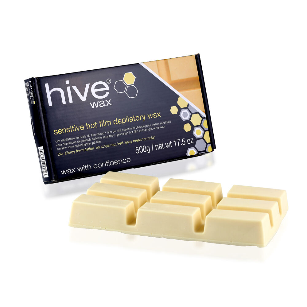 Hive of Beauty Sensitive Hot Film Wax 500g | Hot/Stripless Wax & Sugaring | Salon Services